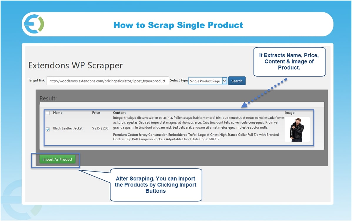 WordPress & WooCommerce Scraper Plugin, Import Data from Any Site by extendons